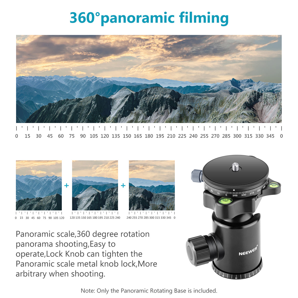 NEEWER Camera Panoramic Panning Base - NEEWER