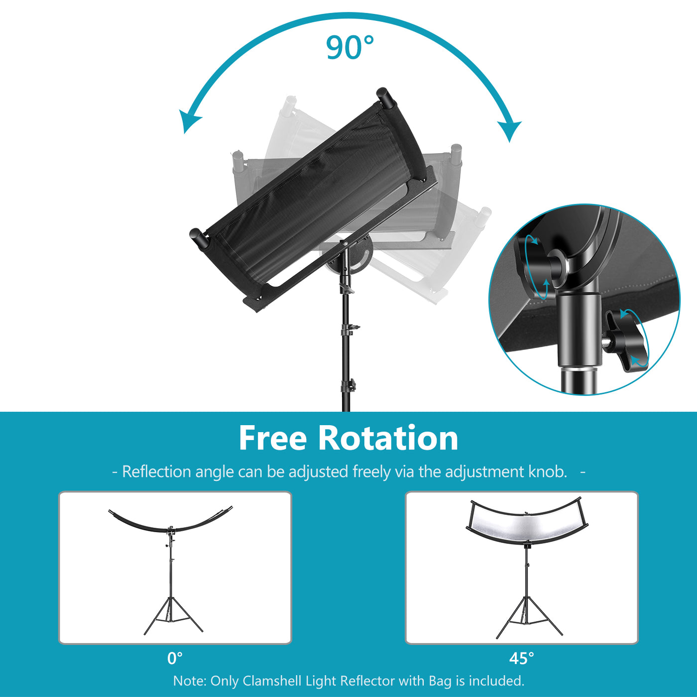 NEEWER 39″×18″ Clamshell Reflector | Curved Diffuser