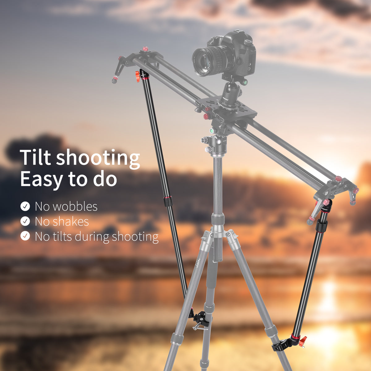 NEEWER 2-Pack Aluminum Alloy Camera Slider Support Arm - NEEWER