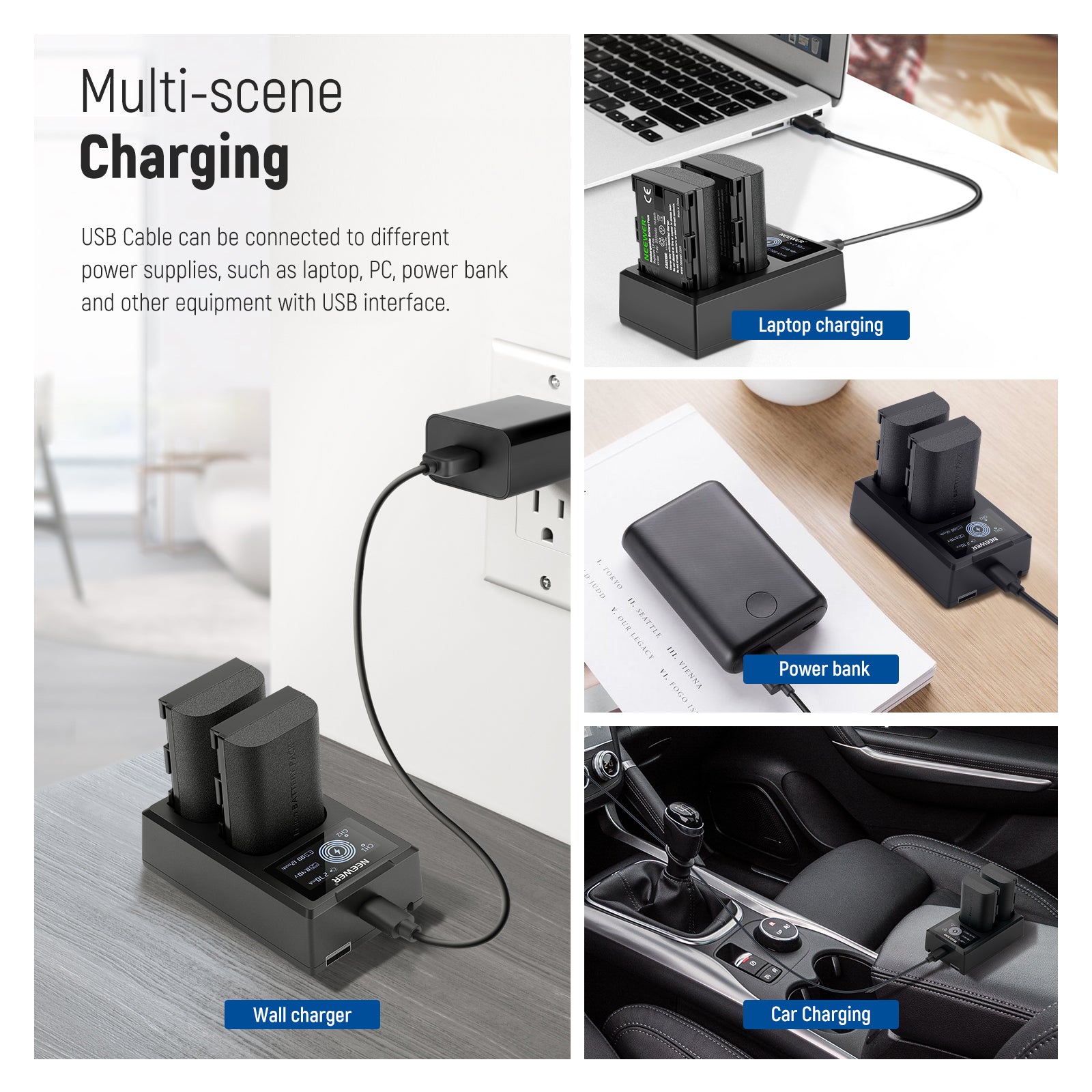 NEEWER 2-Pack LP-E6NH 2250mAh Replacement Battery Charger Set - NEEWER – neewer.com