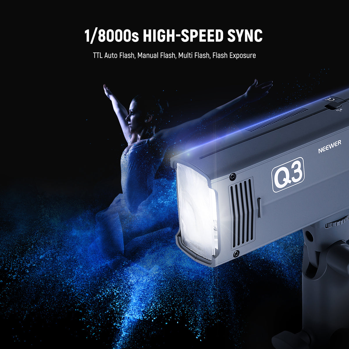 NEEWER Q3 200W 2.4G TTL Flash Strobe Monolight - NEEWER