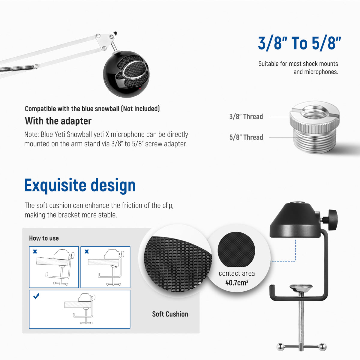 NEEWER Boom Suspension Scissor Microphone Stand - NEEWER