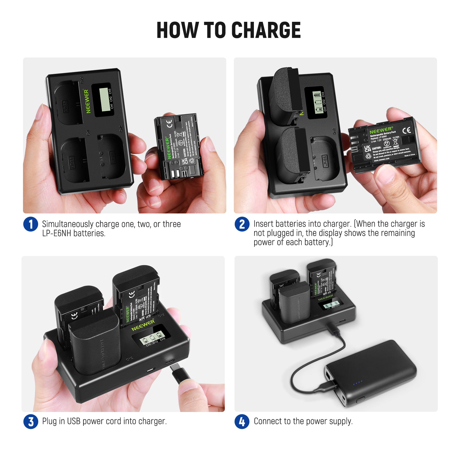 NEEWER LP-E6NH Replacement Battery Charger Set - NEEWER – neewer.com