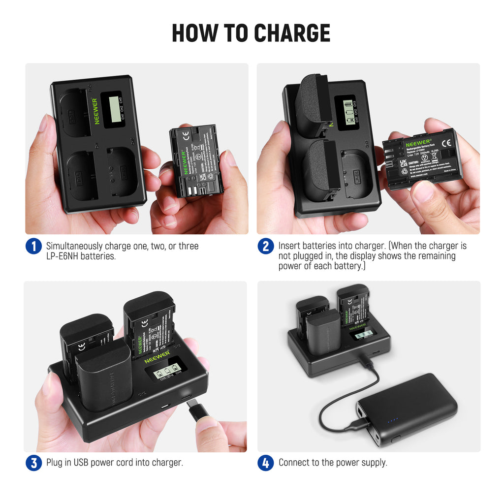 NEEWER LP-E6NH Replacement Battery Charger Set - NEEWER – neewer.com